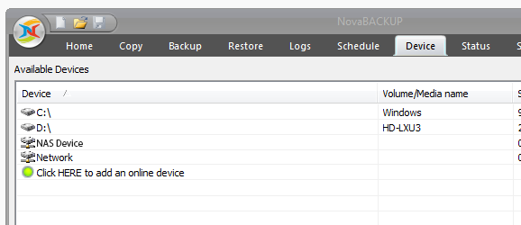 NovaBACKUP Quick Start Guide
